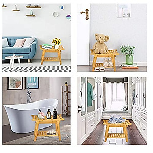 Bamboo Shower Bench, Bamboo Shower Chair, Shower Benches for Inside Shower, Bamboo Bench for Shower