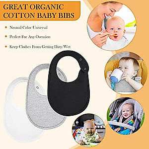 Yahenda 24 Pcs Baby Bandana Drool Bibs Soft and Absorbent Cotton Toddler Bibs Set with Adjustable Snap for Boys Girls Newborn Unisex Infants Feeding Teething Drooling, Plain Colors