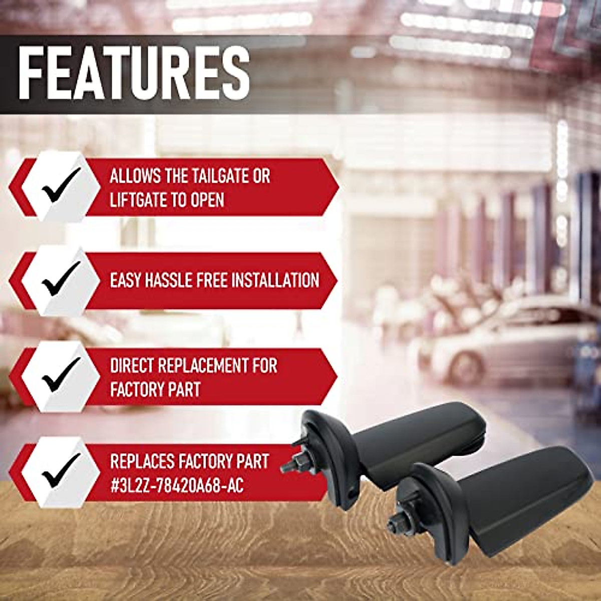 Rear Window Hinge Set (Left and Right) - Compatible with Ford Explorer and Mercury Mountaineer 2002-2005 - Replaces 3L2Z-78420A69-AC, 3L2Z-78420A68-AC, 924-160 - Rear Glass Hinges