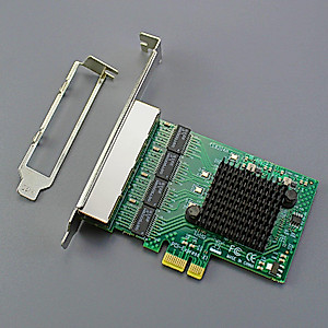 GLOTRENDS LE8204 4-Port Gigabit PCIe Ethernet Network Card, 4 x RTL8111H Chip, 4 x RJ45 LAN Port, PCIe X1 Installation