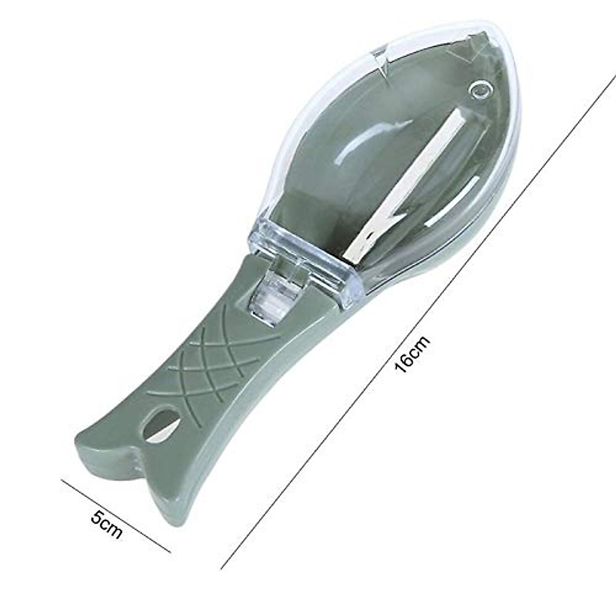 Fast Remove Fish Skin Brush Plastic Fish Scales Graters Scraper Easy Kitchen Cleaning Tool (Blue)