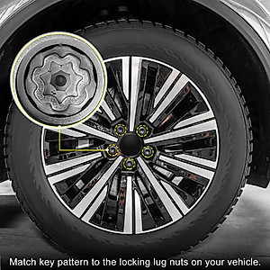 X AUTOHAUX Q Vehicle Wheel Lock Anti Theft Lug Nut Screw Removal Socket Key Wheel Lock Key for Audi A4L A5 A6L Q2L Q3 Q5 Q7 A8