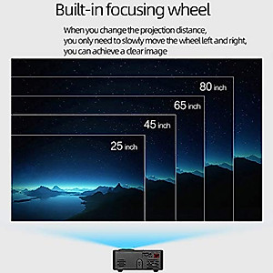 EXCEART Portable Mini Projectors LED Micro Projector 1080P LCD Video for Children Present Video TV Movie Party Game HDMI USB AV Interfaces and Remote Control