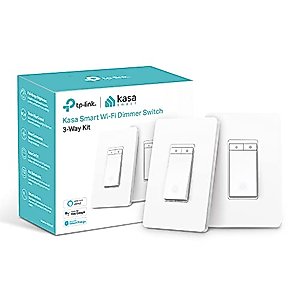 Kasa Smart 3 Way Dimmer Switch KIT, Dimmable Light Switch Compatible with Alexa, Google Assistant and SmartThings, Neutral Wire Needed, 2.4GHz, ETL Certified, No Hub Required (KS230 KIT) , White