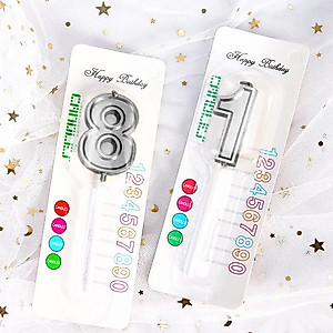 19th & 91st Birthday Candles Number 19 91 Cake Topper Happy Birthday Decoration for Women Men Girls Boys Party Wedding Anniversary Celebration (Black)