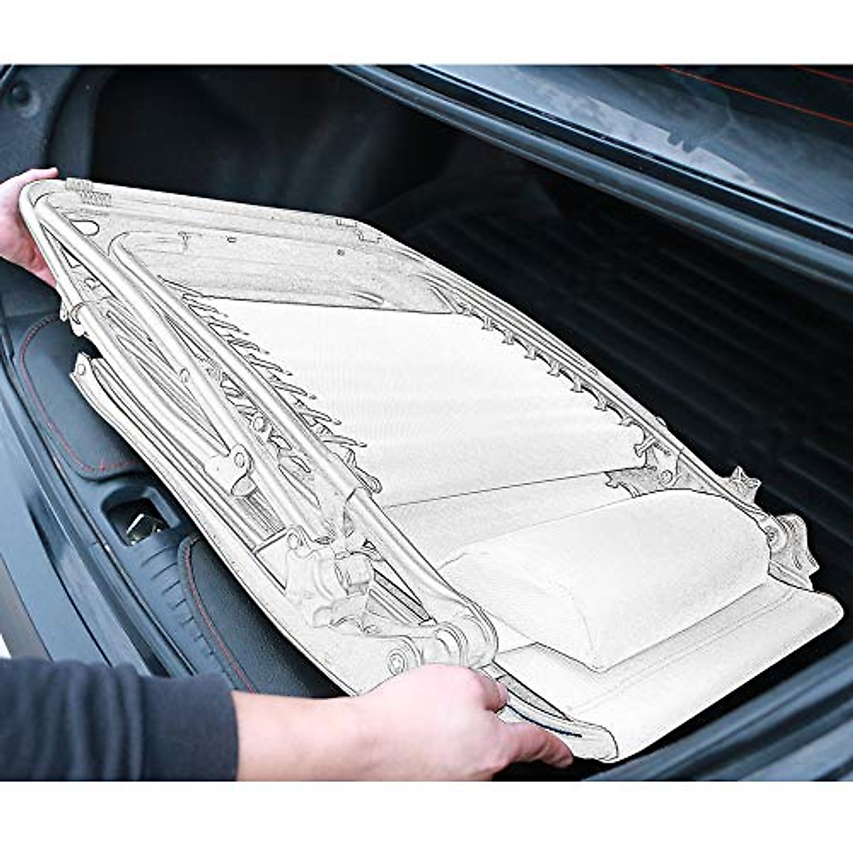 WEGO Zero Gravity Chair, Lawn Chair Flolding Recliner Lounge Chair with Removable Pillow and Side Table,Beige