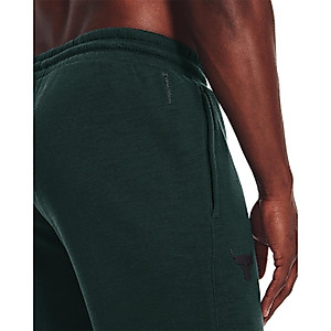 Under Armour Men's Sweatpant Shorts Cotton/Polyester Blend UA Dwayne Johnson Sweatpant Shorts1357200 (Ivy/Black-384, Medium)