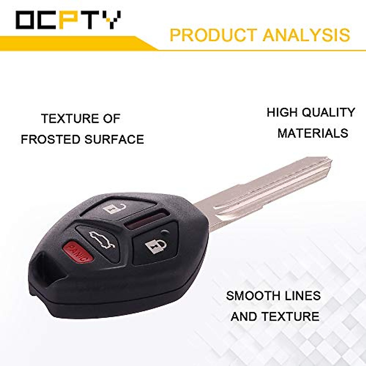 OCPTY 1X Flip Key Entry Remote Control Entry Remote Key Fob Transponder Ignition Key for 07 08 09 10 11 12 for Mitsubishi Eclipse Galant OUCG8D620MA OUCG8D-620M-A 850G-G8D620MA