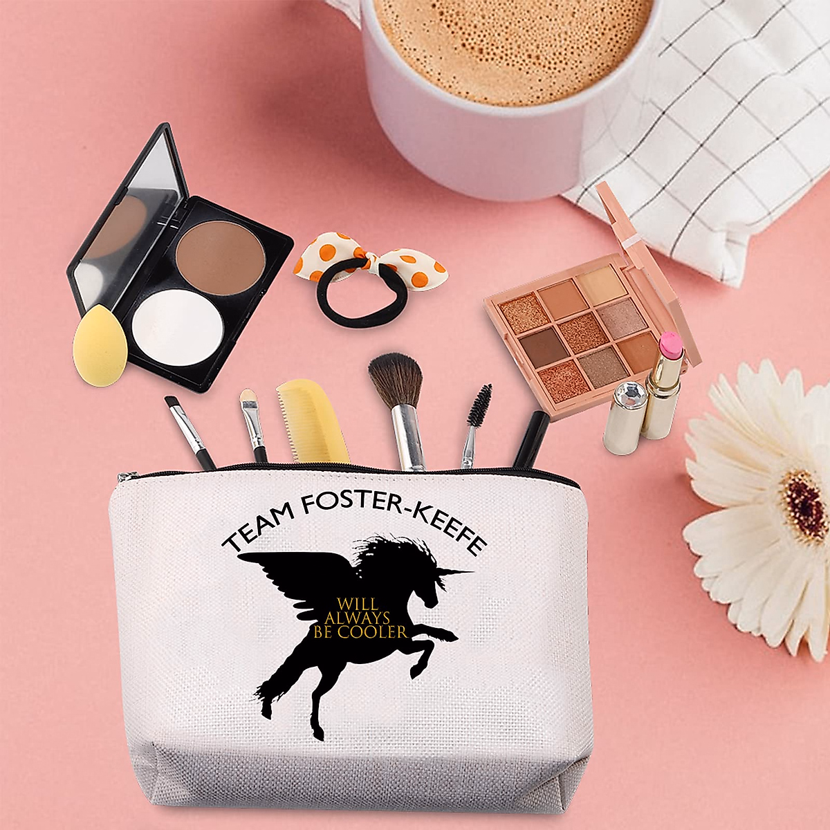 TSOTMO Book inspired Bookish Zipper Pouch Will Always Be Cooler Team Foster-Keefe Cosmetic Bag Gift For Book Lover Fans (Foster-Keefe)