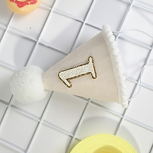 BOOMPA Boho 1st Birthday Celebration Hat - Boho 1st Birthday Conical Cap - Natural Boho First Birthday Decorations (1st)