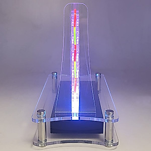 OnDisplay Luxe Glowing Acrylic Four in a Row Game w/Lights & Remote Control (Pink/Yellow)