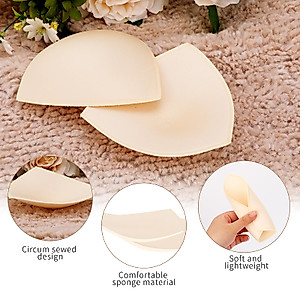2 Pairs Triangle Sports Bra Inserts Bra Cups Insert Sports Bra Pad Push Up Breast Bra Insert Pads Removable Sew in Bra Cups for Women