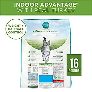 Purina ONE Natural, Low Fat, Weight Control, Indoor Dry Cat Food, +Plus Indoor Advantage - 16 lb. Bag