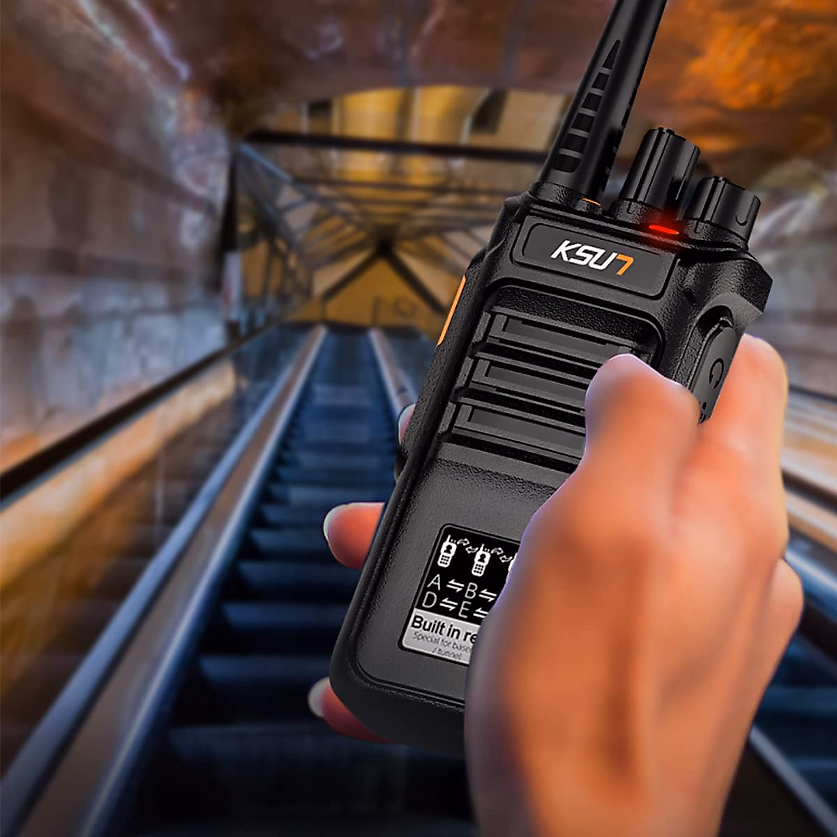 2 Pack Two Way Radios Walkie Talkies Long Range 100 Miles, Built in Relay for Tunnels Mines Basement KSUN RL30