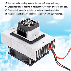 Maxmartt DIY Fridge Kit,1Pcs DC12V Semiconductor Fridge/Refrigeration Cooling System DIY Kit Mini Air Conditioner