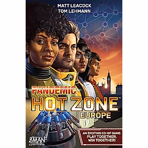 Pandemic Hot Zone: Europe Board Game - Cooperative Disease-Fighting Adventure, Strategy Game for Kids and Adults, Ages 8+, 2-4 Players, 30 Minute Playtime, Made by Z-Man Games