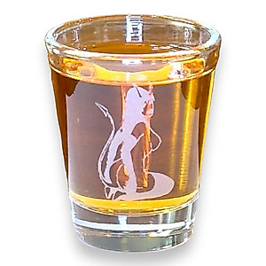 Hip Flask Plus 2oz Sexy Demon Succubus Shot glass