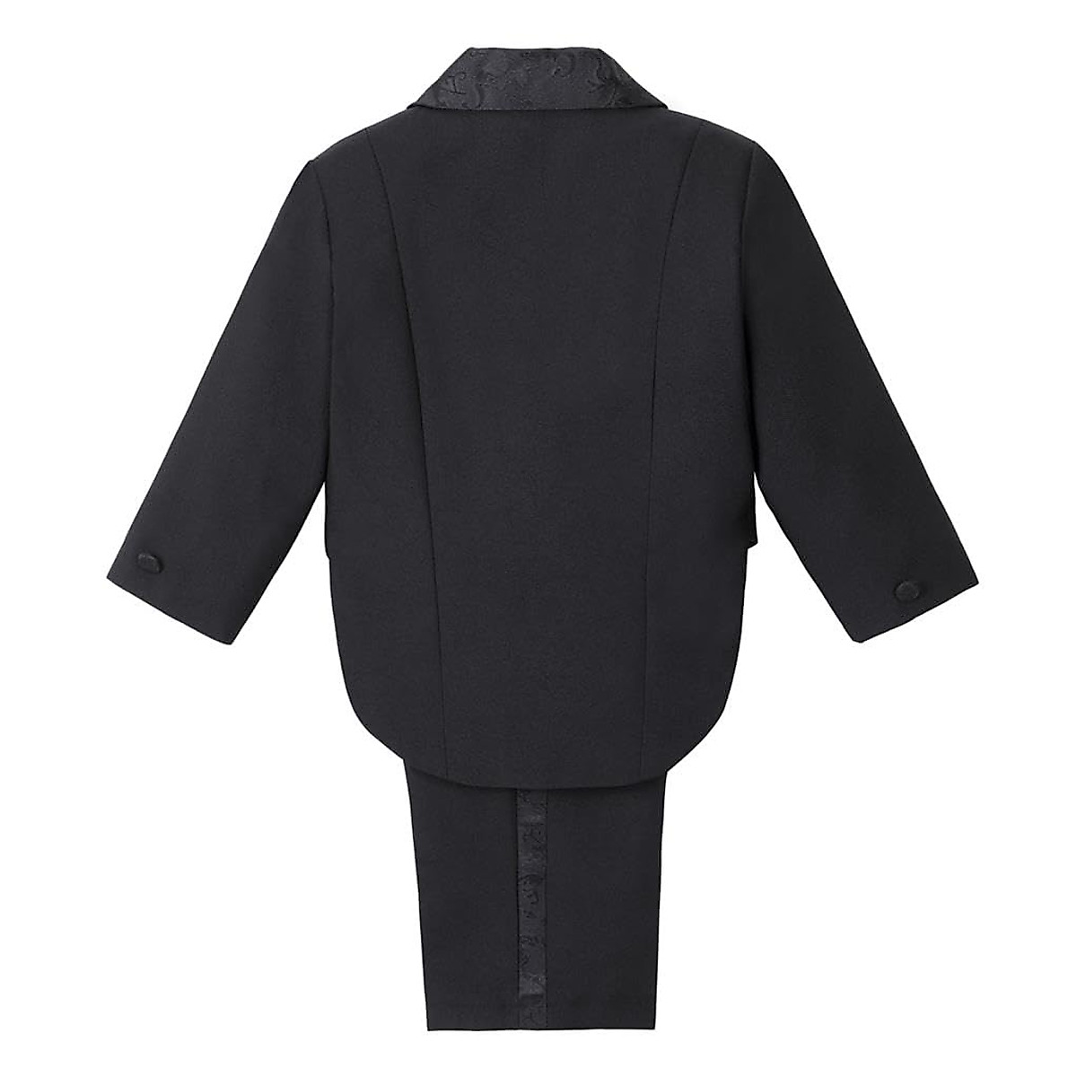 Dressy Daisy Baby Boy Classic Fit Tuxedo Black Suit 5 Pieces Set Formal Wear Wedding Outfit Size 12-18 Months, with Vest