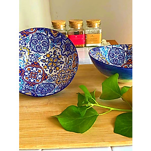 Portuguese Pottery Alcobaça Ceramic Side Dish Serving Bowl - Set of 2