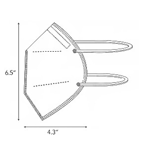 Aidway N95 Respirator - Made in USA - Protection from Dust & Airborne Contaminants - Disposable - 10 Count - Grey