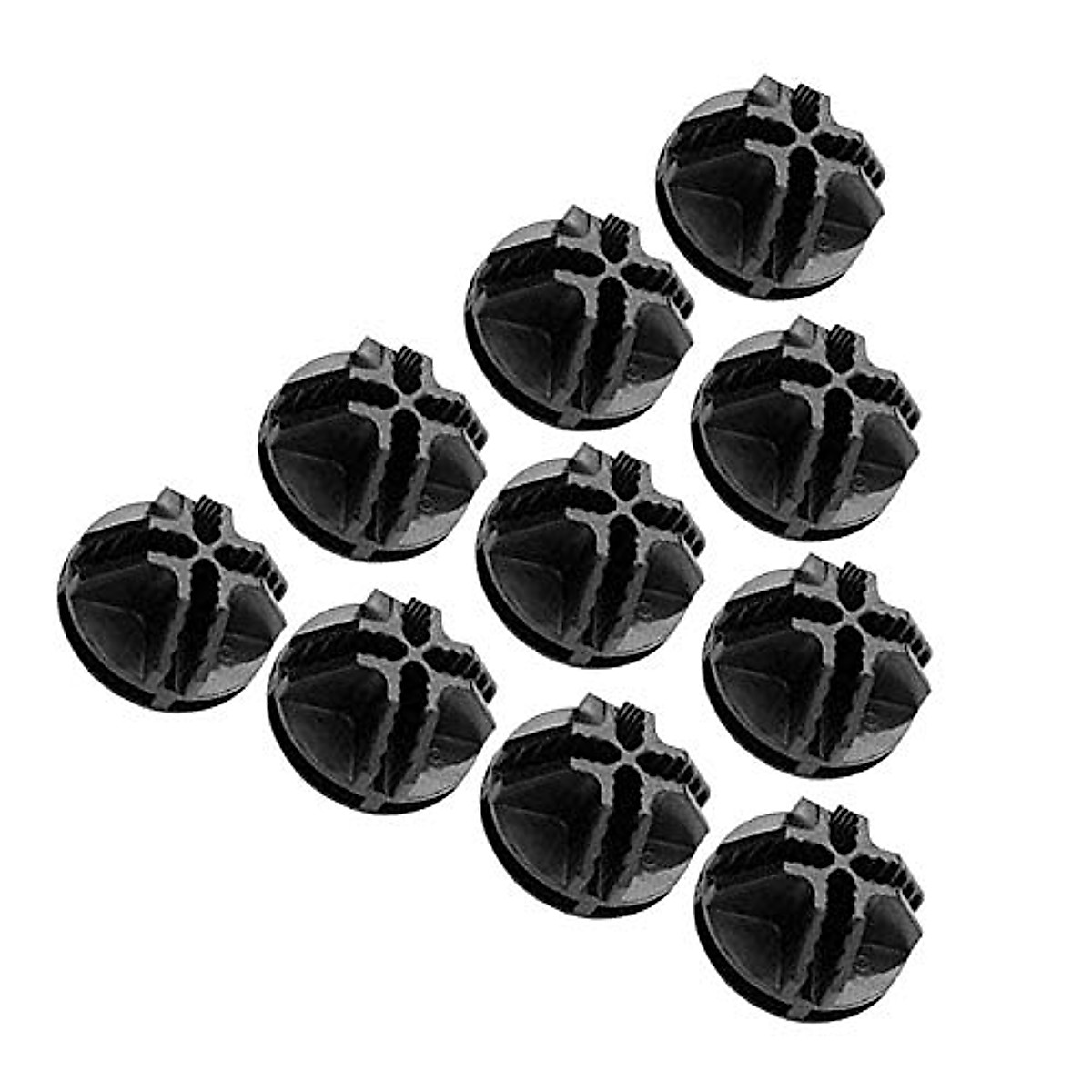 XJS 10 PCS Plastic Connector Wire Cube Connectors for Modular Closet Storage Organizer and Wire Grid Cube Storage Shelving.Black