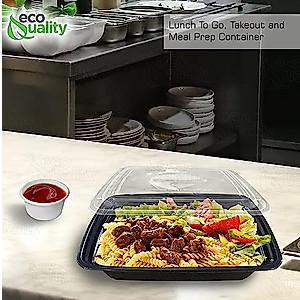 EcoQuality 32 oz Reusable Food Storage 15 Pack Containers with Lids Rectangular BPA Free Freezer, Microwave & Dishwasher Safe – Airtight & Watertight Stackable, Lunch Meal Prep, To-Go, Bento Box