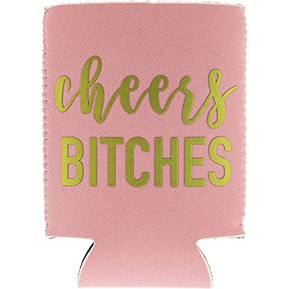 12 oz Cheers Bitches Neoprene Can Cooler Sleeves for Soda, Beer, Beverages (3 Pack)