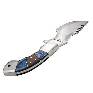 Old Ram Handmade Collection Full Tang Tracker Survival Camping & Hunting Knife Custom Handmade Fixed Blade Knife W/Leather Carrying Sheaths (5041)