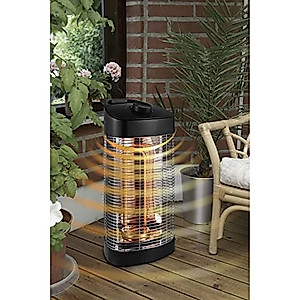 Energ+ Infrared Electric Outdoor Heater, Freestanding Oscillating with Tip-Over Protection, Radiant Heating, Portable and Lightweight Patio Heater, Waterproof and Dust Resistant