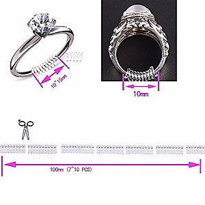 Invisible Ring Size Adjuster for Loose Rings – Ring Guard, Ring Sizer, 4 Sizes Fit Almost Any Ring. [12pcs]