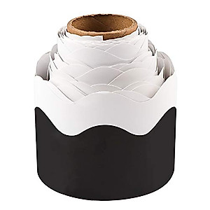 Black Bulletin Board Borders for Classroom Decoration Scalloped 36ft