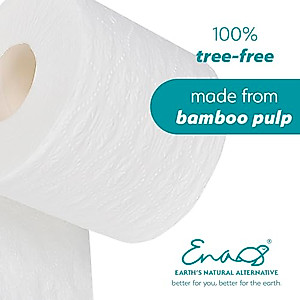 100% Bamboo Toilet Paper Bulk [2-ply, 450sheets, 24 Rolls] Tree free Bath Tissue, Biodegradable, Soft and Strong, Absorbent, Septic Safe, Eco Friendly, by Earth's Natural Alternative