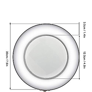 ZJchao Magnifier Lamp, 12w USB Clip on Table Lamp Foldable 5X Magnifying Glass LED Eye Caring Lamp for Reading Working Jewelry Makers Skincare Beauty(Black)