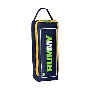 Point Games Classic Rummy Cube Game Full Size, with 3 Tier Foldable Racks and Tiles, in a Super Durable Canvas Travel Bag