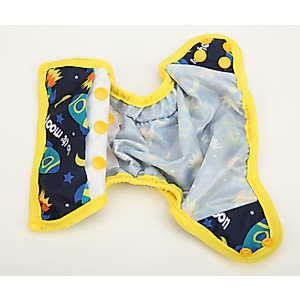 Sigzagor Newborn Baby Diaper Nappy Cover 8lbs-10lbs For Boys (To The Moon)