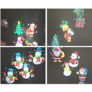 Christmas Projector Lights Outdoor Projector Lights Waterproof Plug in Moving Effect Wall Mountable for Halloween Christmas Holiday New Year Home Party Decoration Show (Reindeer Santa)