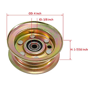 Max Motosports Flat Idler Pulley for Ariens Husqvarna Craftsman 193197 177968 532177968 532193197 21546308 (1 Pack)