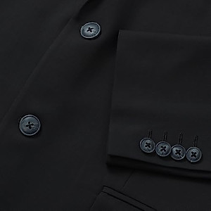 Haggar Men's Smart Wash Suit Separate Jacket, Black, 44 US