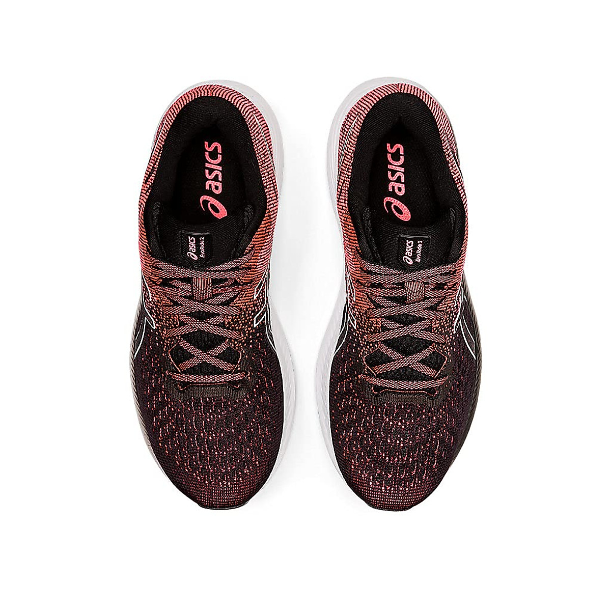 ASICS Women's EvoRide 2 Running Shoes, 8.5, Black/Blazing Coral