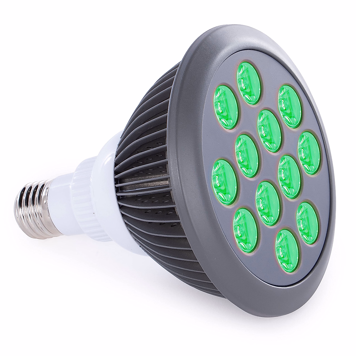 hooga Green Light Therapy Bulb Power Cord Included. 525 nm Wavelength. 12 LEDs. High Irradiance, Can Improve Skin Pigmentation and Fine Lines, and Anti Aging. Migraine and Pain Relief.