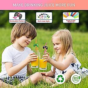 24 PCS Reusable Gamepad Drinking Straws Plastic Straws for Kids Straws for Video Games Themed Party Decoration Supplies Birthday Party Favors (Gamepad, 24)