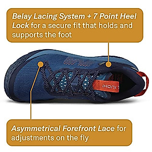 Karhu Men's Ikoni Trail Water Resistant Trail Running Shoe, Set Sail/Harvest Pumpkin, 8.5