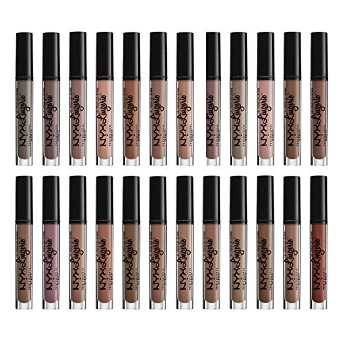 NYX PROFESSIONAL MAKEUP Lip Lingerie Matte Liquid Lipstick - Bedtime Flirt, Red Toned Pink