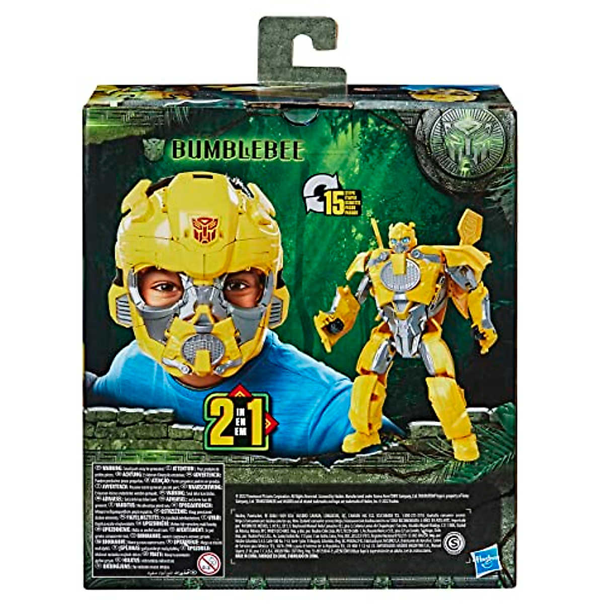 Transformers Toys Rise of The Beasts Movie Bumblebee 2-in-1 Converting Roleplay Mask Action Figure for Ages 6 and Up, 9-inch