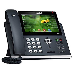 Yealink T48S IP Phone, 16 Lines. 7-Inch Color Touch Screen Display. USB 2.0, Dual-Port Gigabit Ethernet, 802.3af PoE, Power Adapter Not Included (SIP-T48S).