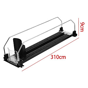 Drink Organizer Pusher Holder drink beverage Storage Reusable bottles kitchen Gadget Self Pushing Dispenser Can for Fridge Pantry Fittings, 300-310mm