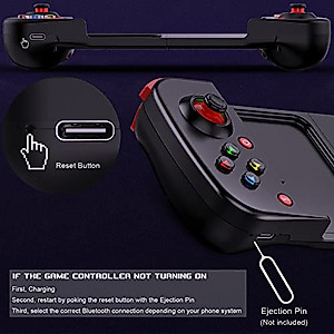 Megadream Mobile Game Controller Gamepad for iPhone iOS Android PC: Works with iPhone 15/14/13/12/11/X, iPad, Samsung Galaxy, TCL, Tablet, Call of Duty, Diablo Immortal - Directly Play (Black)