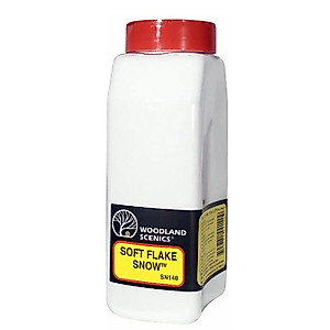 Woodland Scenics Flex Paste (C1205), Soft Flake Snow (SN140), and Make Your Day Paintbrushes