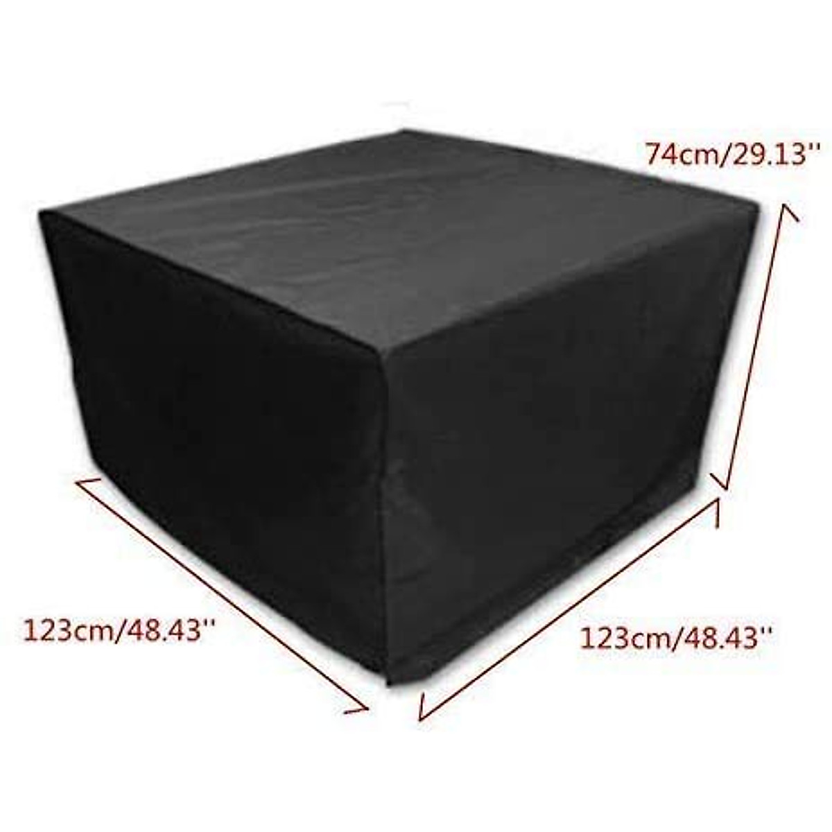 dDanke Black Patio Garden Furniture Cover Waterproof UV Outdoor Rain Snow for Table Chair Sofa Protection 48.4x48.4x29 Inch