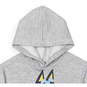 Bluey Toddler Boys Fleece Hoodie and Pants Outfit Set Grey/Blue 2T